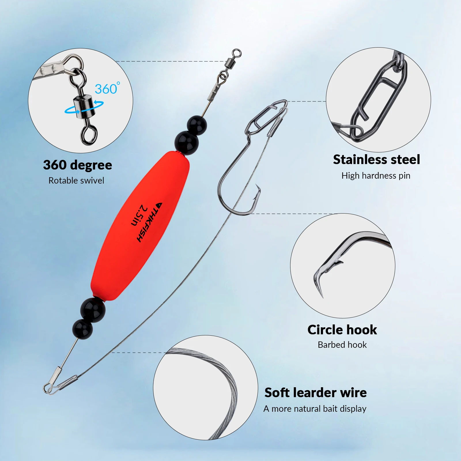 Catfish Fishing Rigs THKFISH Catfish Tackle Making Kit - 127 Piece DIY ...