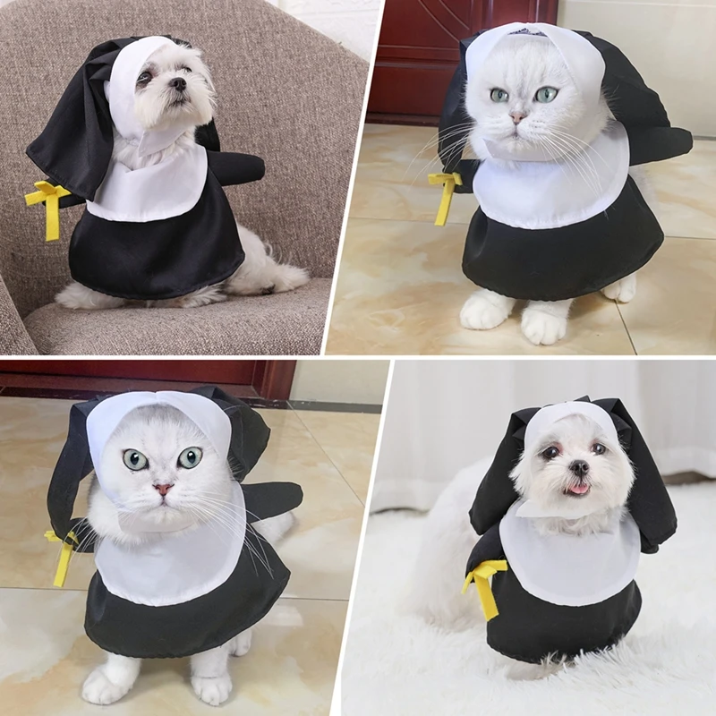 Nun Costume for Small Cats and Dogs – MISS AMERICAN PAW