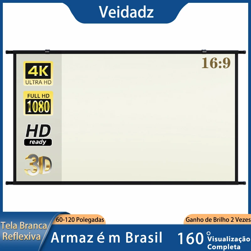VEIDADZ-Tela-de-Projetor-Montada-na-Parede-Tela-de-Proje-o-Anti-luz-de ...
