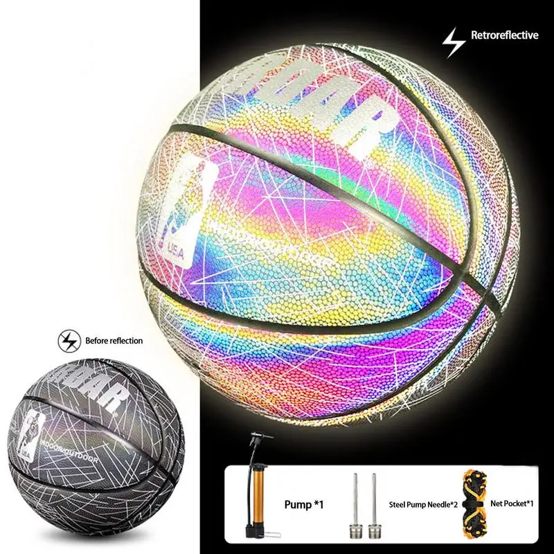 Reflection-Basketball-Reflective-Glowing-Luminous-Basket-Ball-Size-7 ...