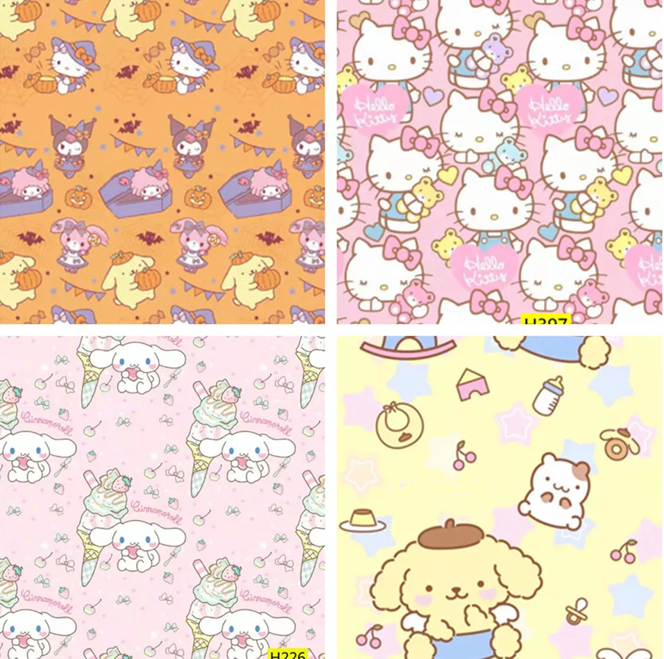 Cartoon-Hello-Kitty-Pom-Pom-Purin-printing-waterproof-polyester ...