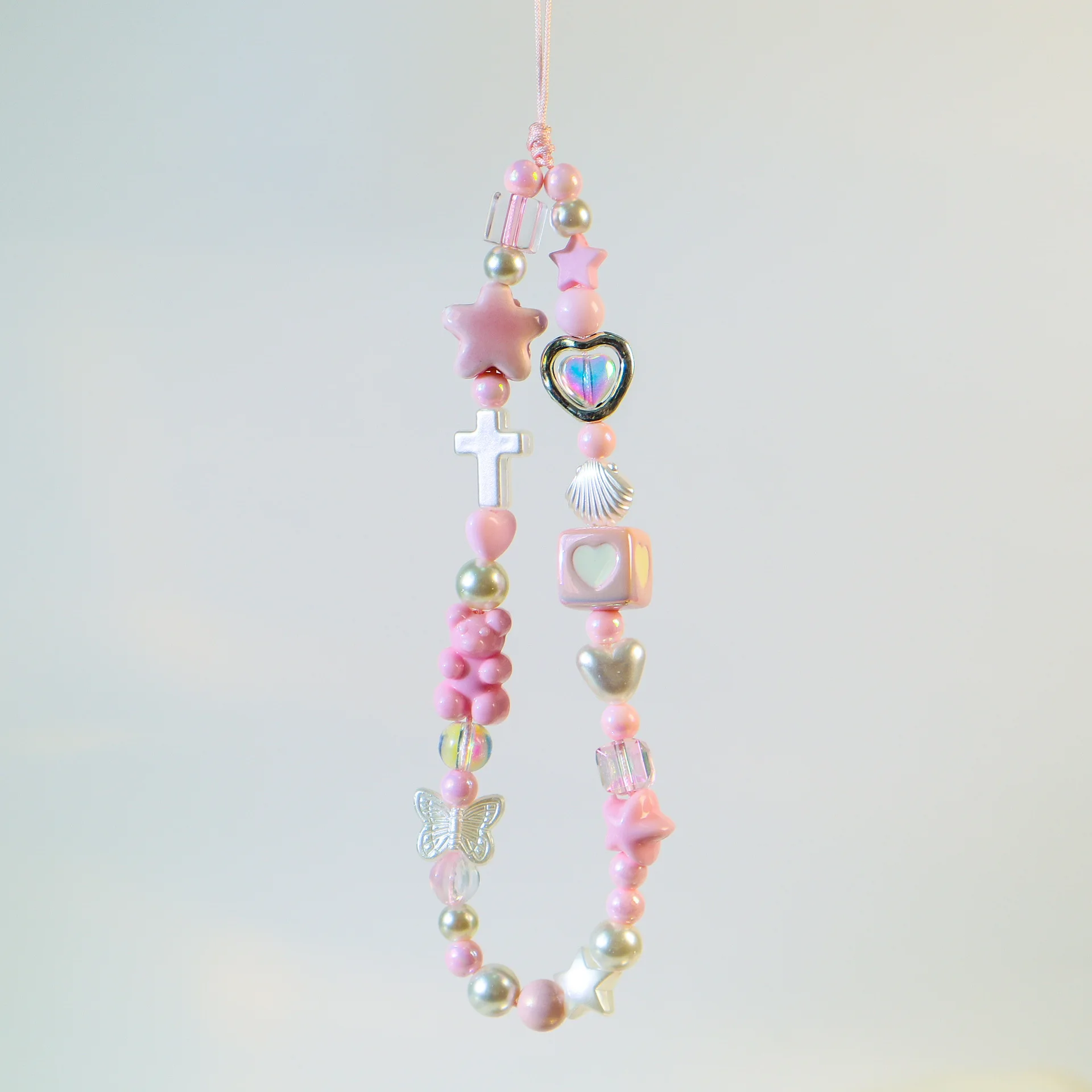 Original-Design-Pink-Square-Bear-Phone-Chain-Niche-INS-Style-Mobile ...