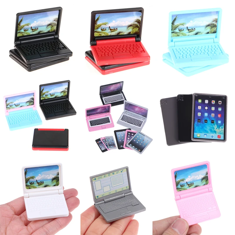 Dollhouse-Mini-Laptop-Tablet-Smart-Phone-Scene-Computer-Simulation-Toys ...