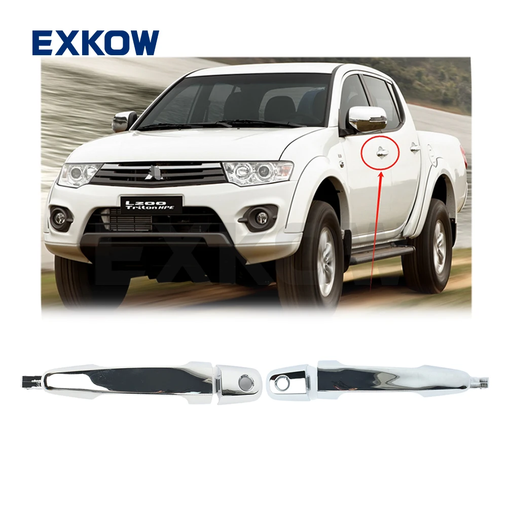 Ma-aneta-exterior-da-porta-dianteira-cromada-para-Mitsubishi-L200 ...