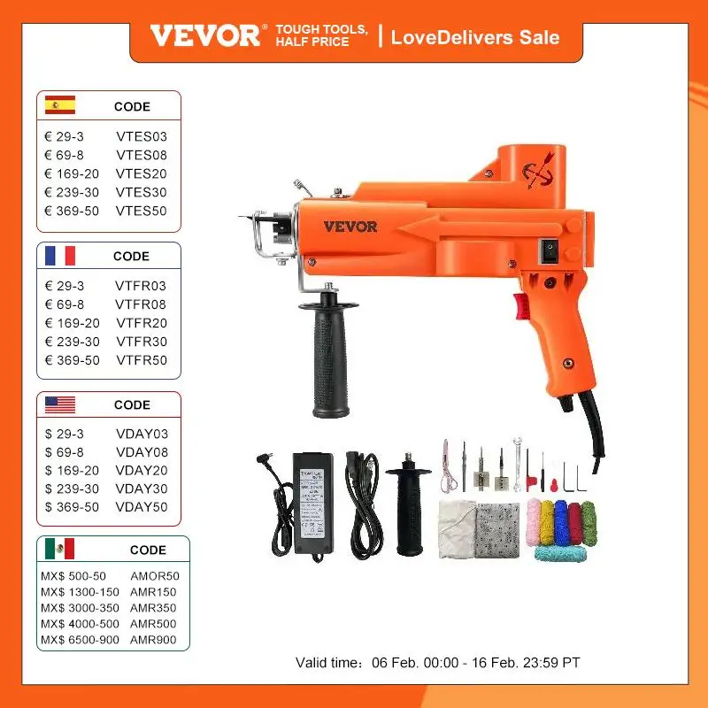 VEVOR Electric Carpet Tufting Gun Weaving Machine Professional Flocking ...