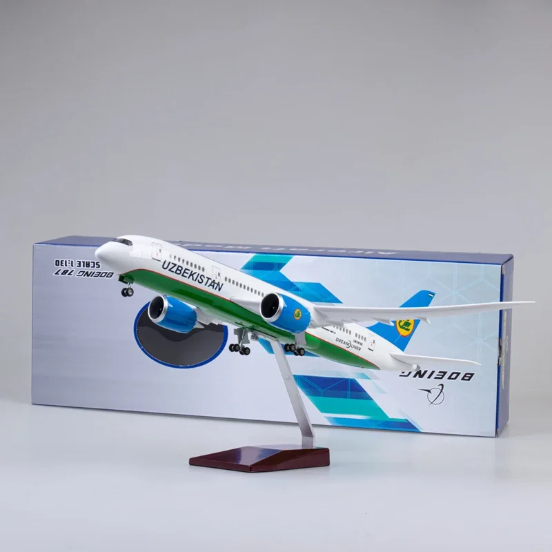 47CM UZBEKISTAN Airline Airplane Model Toy 787 B787 Dreamliner Aircraft ...