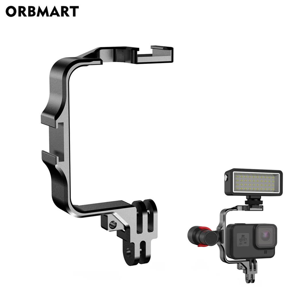 Metal Frame with Cold Shoe Mount for GoPro Hero 11 10 9 8 7 DJI Action ...
