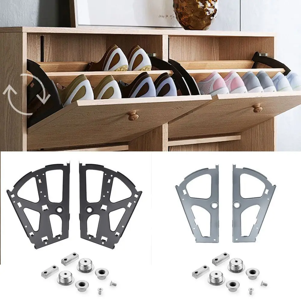 Stainless-steel-Shoe-Cabinet-Hinges-Turning-Rack-Hidden-Drawer-Cabinet ...