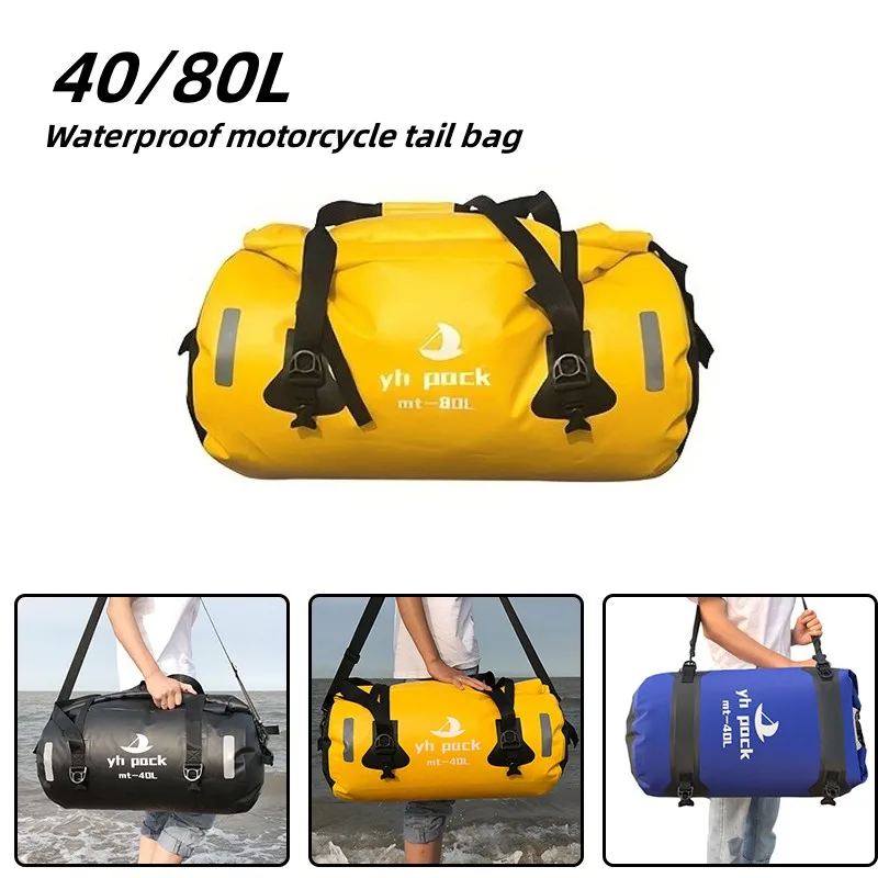 Waterproof-Canvas-Motorcycle-Tail-Bag-Bicycle-Riding-Hunch-Bag-For ...