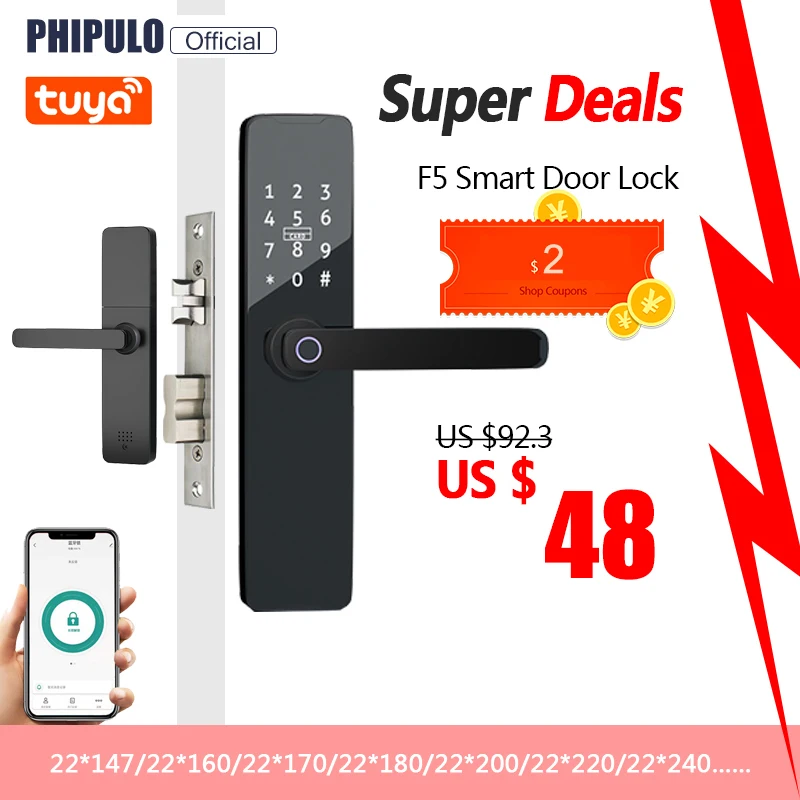 Phipulo-Biometria-Eletr-nica-Smart-Door-Lock-Tuya-Multiple-Unlocking ...