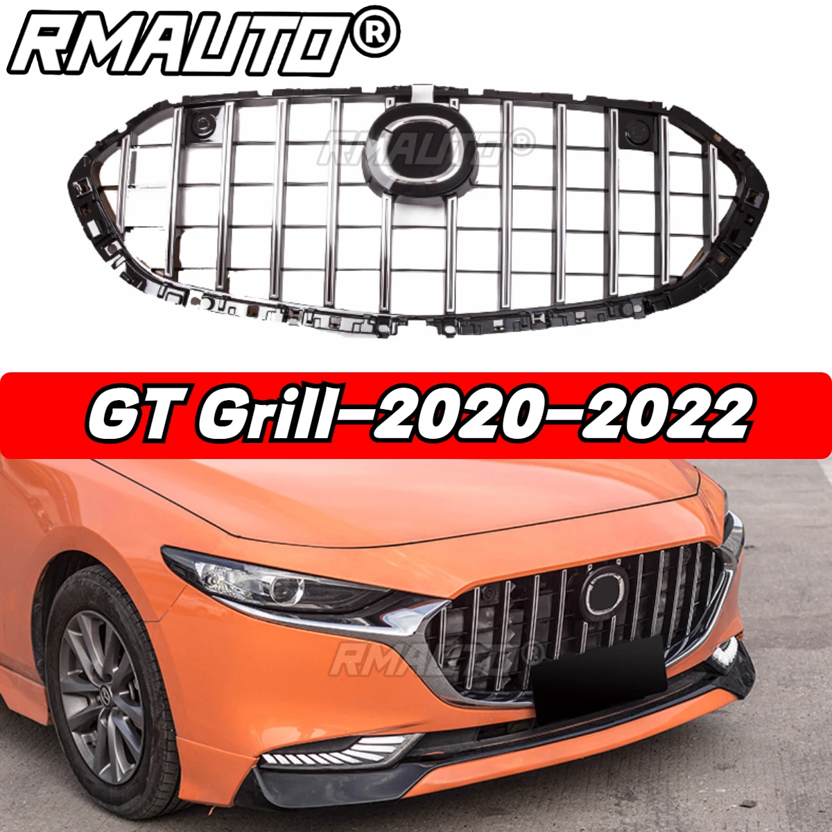 For Mazda 3 Axela 2020-2022 GT Style Front Bumper Grille Racing Grill ...
