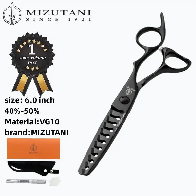 MIZUTANI-barber-scissors-6-6-5-7-black-scissors-VG10-material-Blade-Clam-Blade-Technology ...
