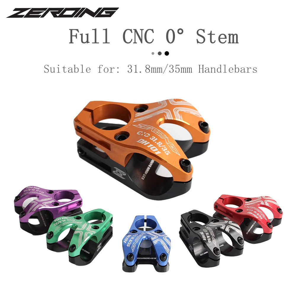 ZEROING Bicycle Handlebar Stem CNC Mtb 35mm Short Stem AM/DH/DJ/FR 31.8mm Diameter Short Handle ...