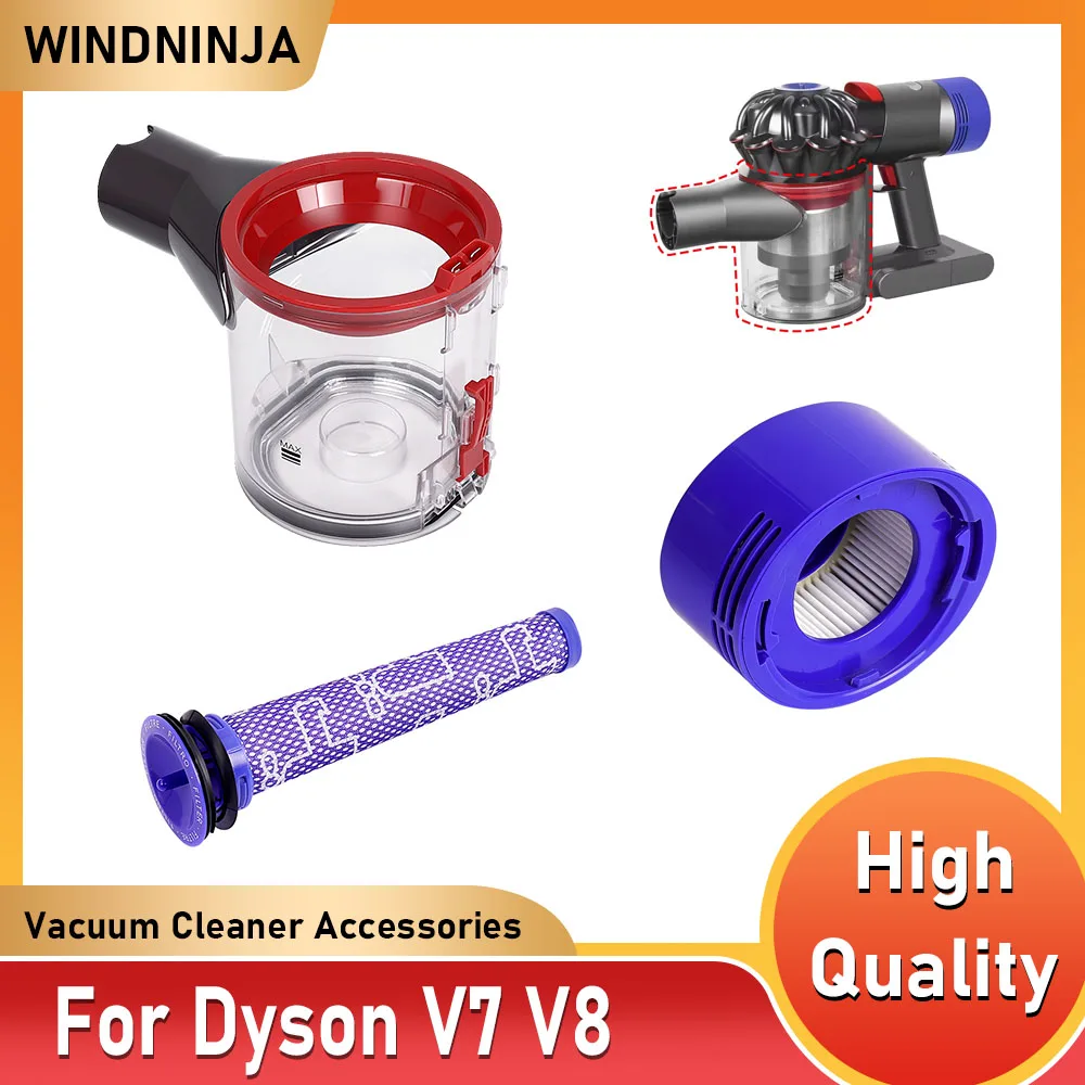 Dust Bin Filters for Dyson V7 V8 Handheld Vacuum Cleaner Parts ...