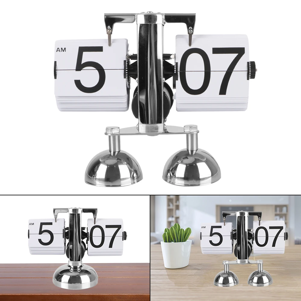 Quartz-Clock-12-Hour-AM-PM-Auto-Home-Decors-Digital-Clock-Flip-Internal ...
