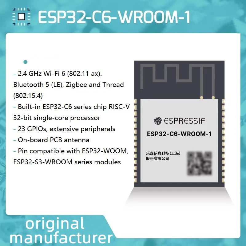 ESP32-C6-WROOM-1-Module-Wi-Fi6-Bluetooth-LE5-Zigbee-Thread-Universal ...