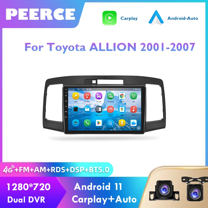 PEERCE-For-Toyota-Allion-Premio-T240-2001-2007-Car-Radio-Android-10 ...