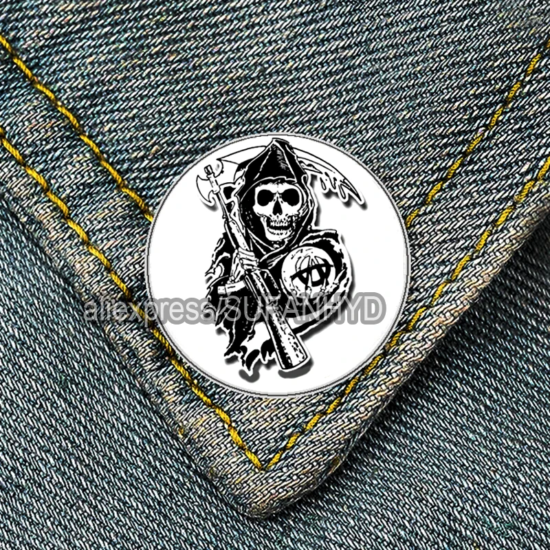 Stainless-Steel-Sons-of-Anarchy-Brooch-Y2K-Badge-Punk-Freedom-Symbol ...