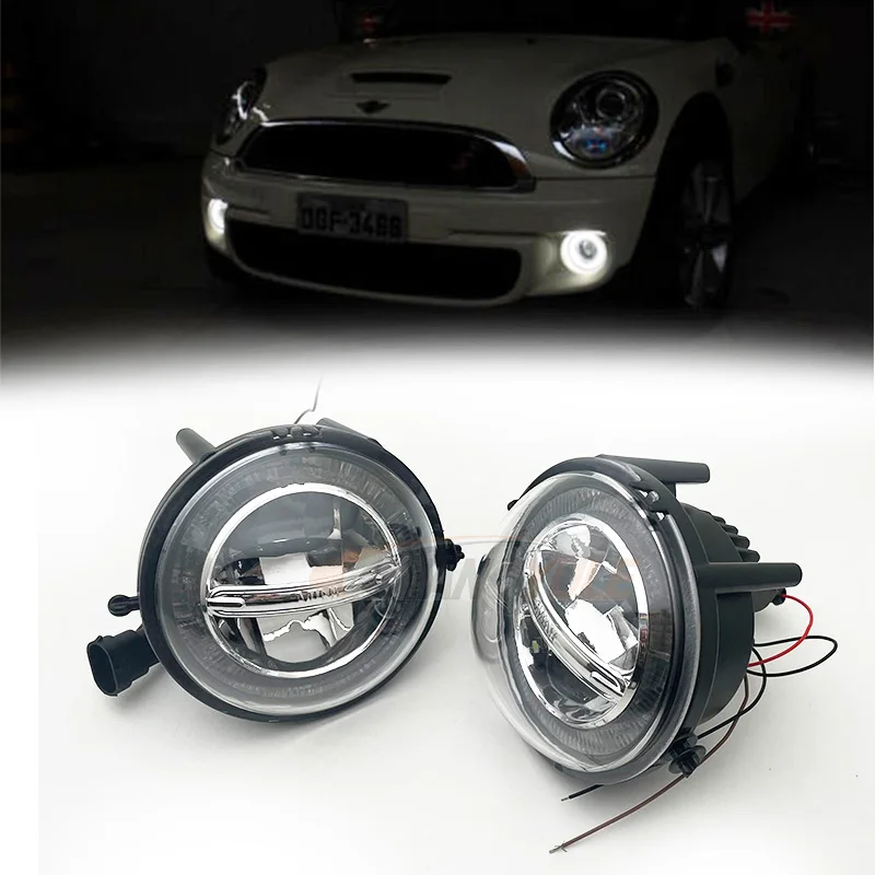 Led-Front-Bumper-Mini-Rally-Light-W-DRL-Halo-For-Mini-Cooper-R55-R57 ...