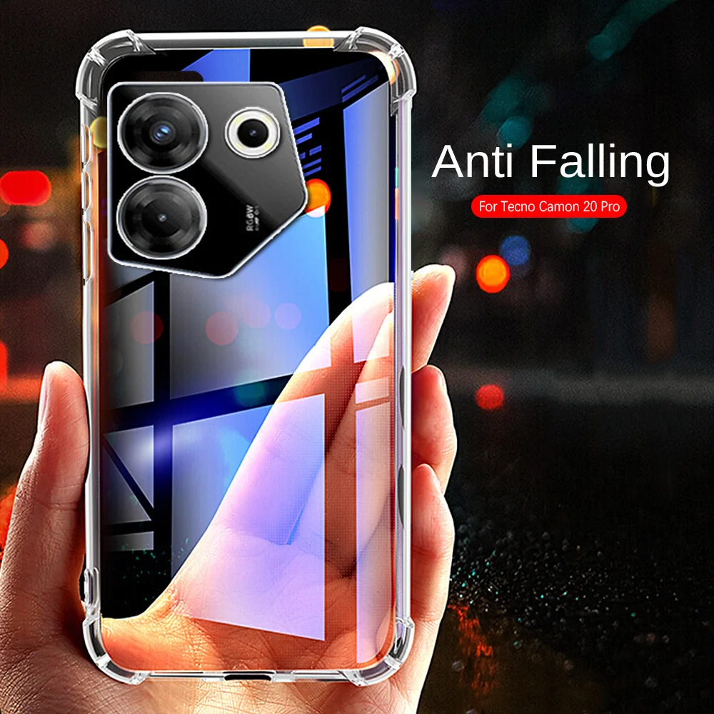For Tecno Camon20 Pro Case soft clear shockproof silicone phone cover For Tecno Camon 20 Pro ...