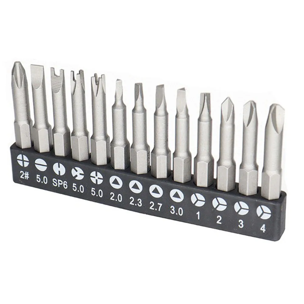 13pcs Special-shaped Screwdriver Bit PH2 U Y Shape Triangle 50mm Driver ...