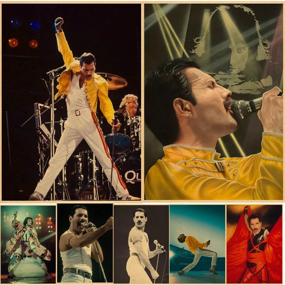 Mercury-Musical-Queen-Freddie-Bohemian-Rhapsody-Vintage-Poster-Kraft ...