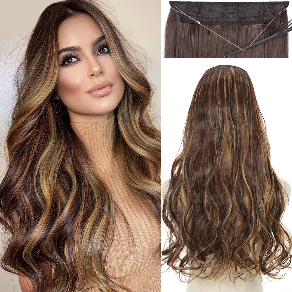 Synthetic-Natural-Clip-Free-Hair-Extensions-with-Long-Wavy-Invisible ...