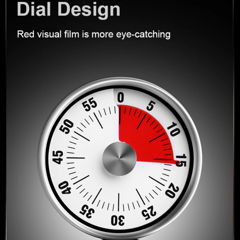 New-Stainless-Steel-Visual-Timer-Mechanical-Kitchen-Timer-60-Minutes ...