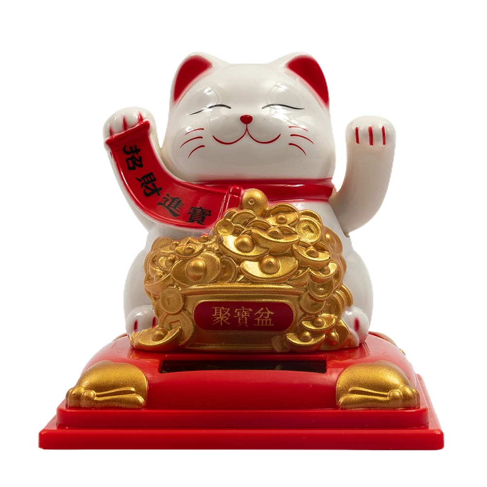 Chinese Lucky Wealth Waving Cat Gold Waving Hand Cat Home Decor Welcome ...