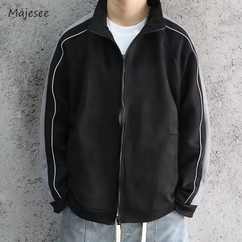 Loose-Jackets-Men-Panelled-All-match-Turn-down-Collar-Stylish-Hipster ...