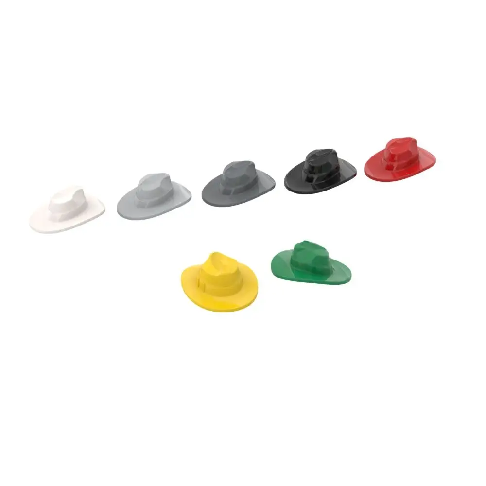 10Pcs-MOC-Parts-61506-Headgear-Fedora-Hat-Wide-Brim-Compatible-Bricks ...