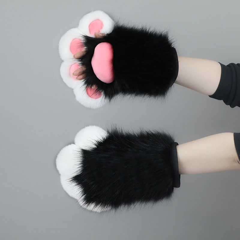 2-Pcs-Furry-Cat-Paw-Gloves-Cosplays-Cat-Nails-Claws-Gloves-Plush-Beast ...