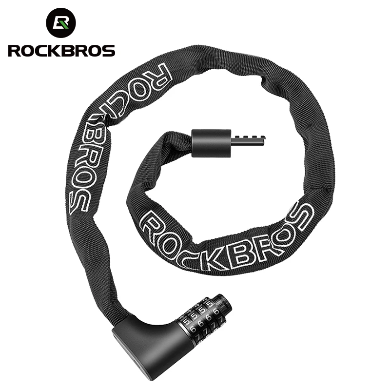 ROCKBROS candado antirrobo para bicicleta de montaña y carretera, candado de cadena con ...