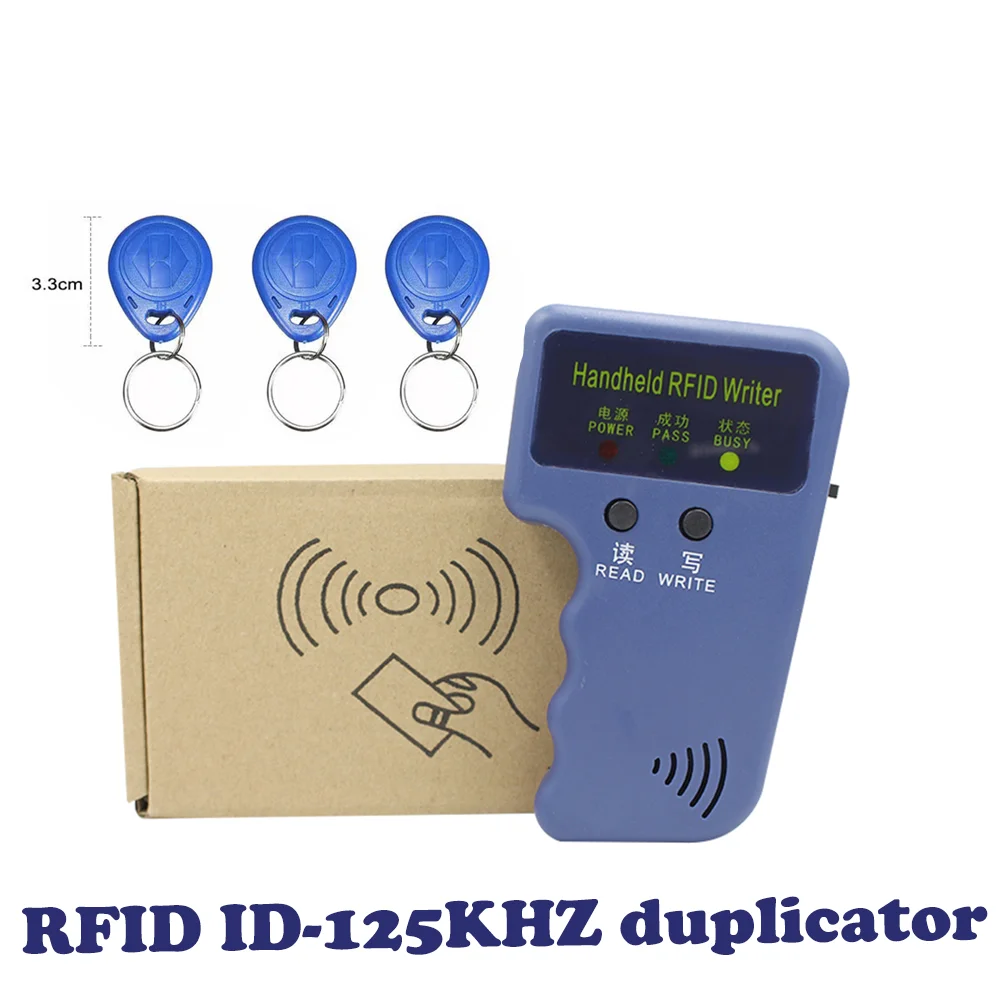 RFID Handheld Id Card Reader Smart Chip Copier 125KHZ Tag Clone T5577 ...