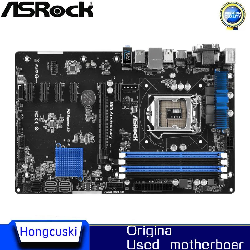 중고 LGA 1150 For ASRock B85 주년 기념 인텔 B85 마더 보드 소켓, LGA1150 DDR3 SATA3 USB3.0 SATA3 데스크탑 보드|마더보드 ...