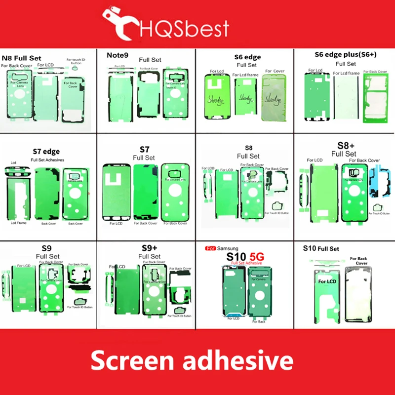 Full Set Waterproof Adhesive For Samsung s6 S7 S8 S9 S10 Screen Back ...