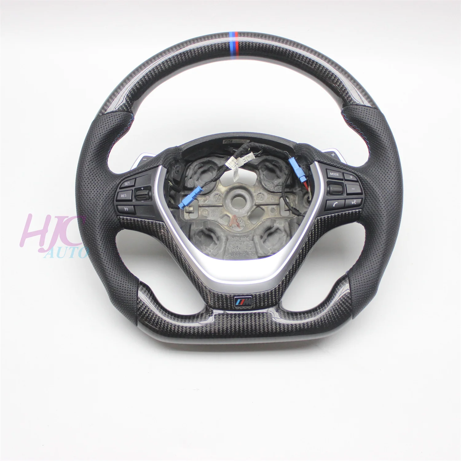 For BMW F20 F21 F30 F31 F34 3 Series Leather Real Carbon Fiber Steering ...