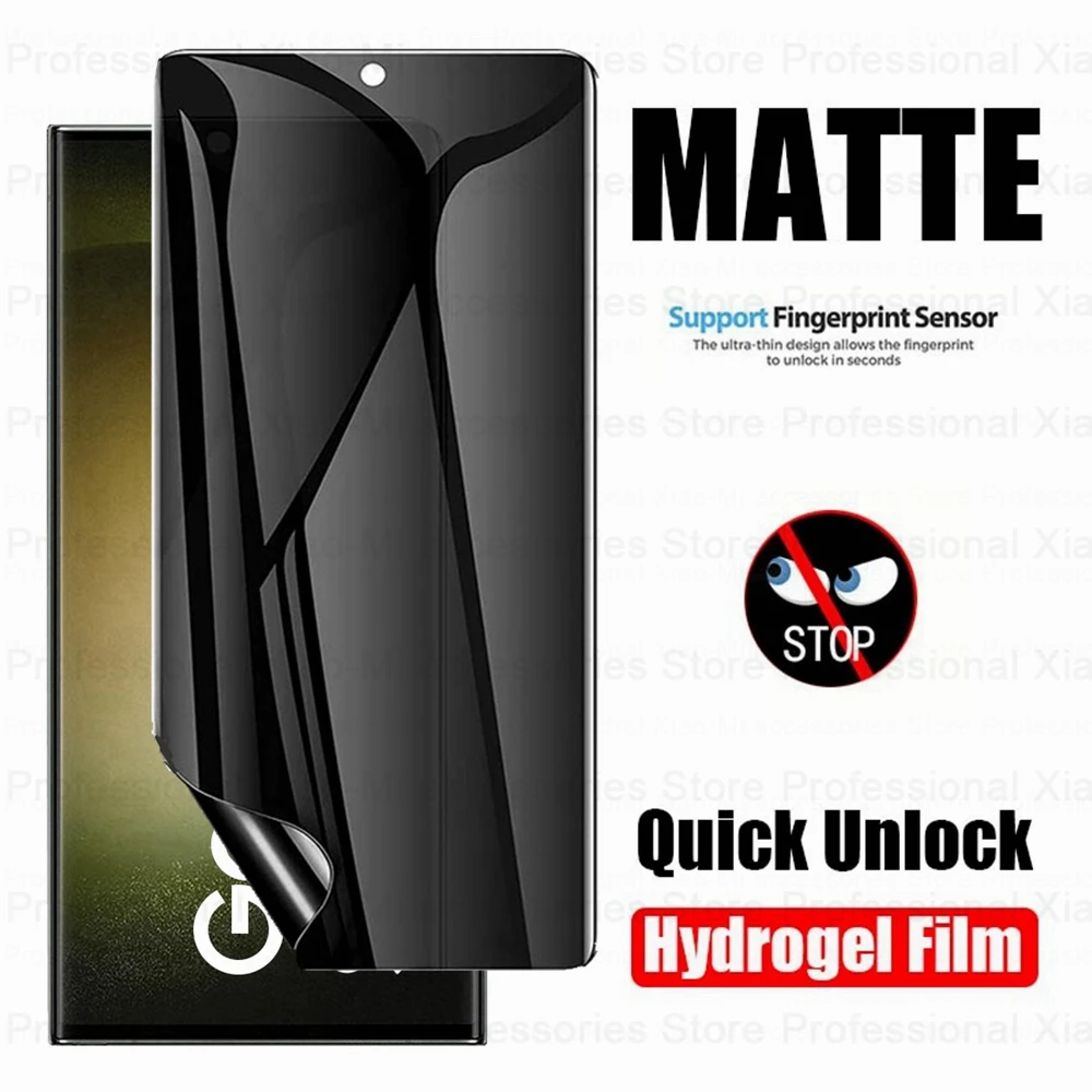 Anti-Spy-Hydrogel-Film-For-Samsung-S23-Ultra-S22-S21-Plus-Matte-Privacy ...