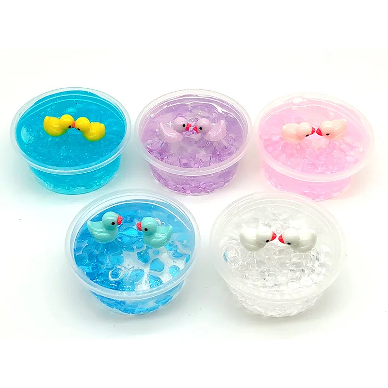New Hot Crystal Bead Slime With Duck Clay Slime Crystal Mud Transparent ...