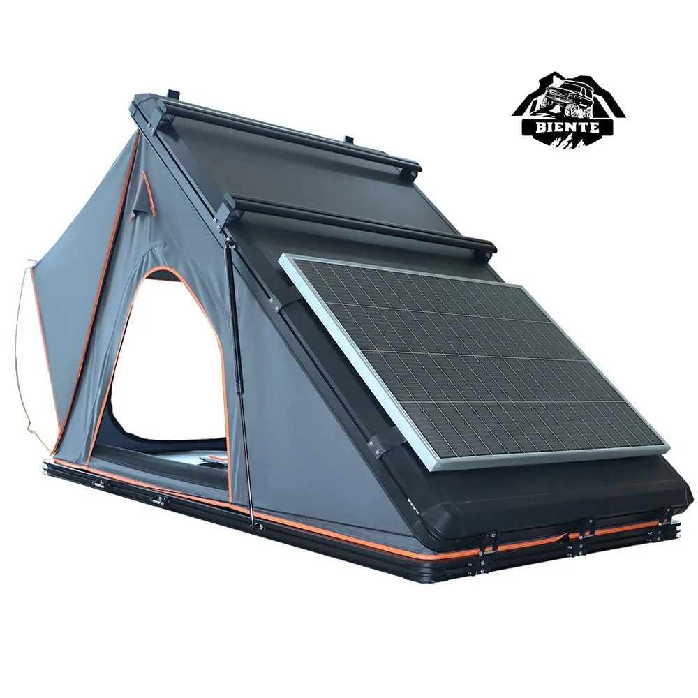 Camping Triangle Aluminum Clamshell Solar Car Tent Hard Shell Roof Top ...
