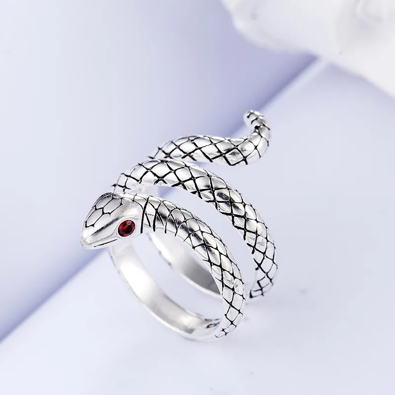 925-Sterling-Silver-Snake-Winding-Finger-Rings-For-Women-Fashion-Female ...