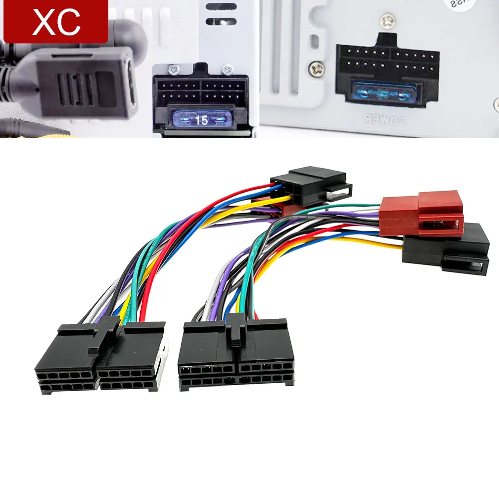 Universal Car 20 Pin Cross T Type Socket Plug Power Connector Wiring ...