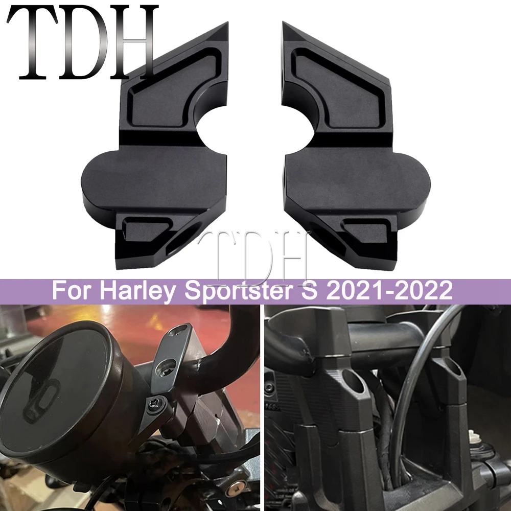Pair Aluminum Handlebar Risers For Harley Sportster S 1250S