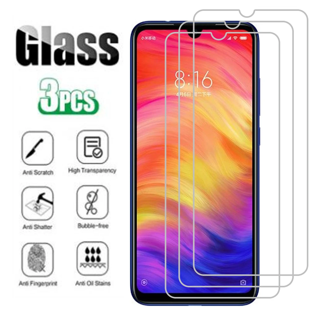 3PCS Protective Glass For Xiaomi Redmi Y3 Note 7S 8T Pro Mi 6X Mi Lite ...