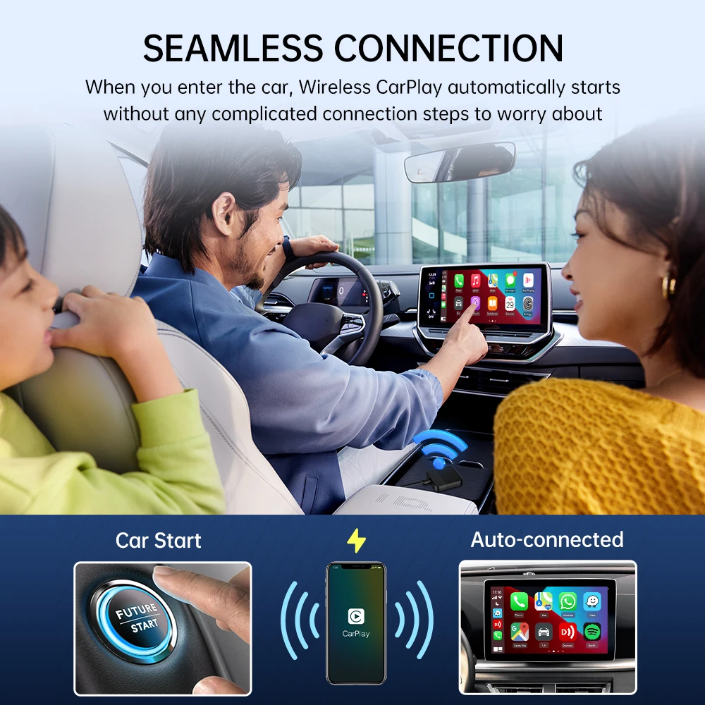 Wireless Carplay Mughni-AI Adapter For Apple Carplay And Android Auto ...