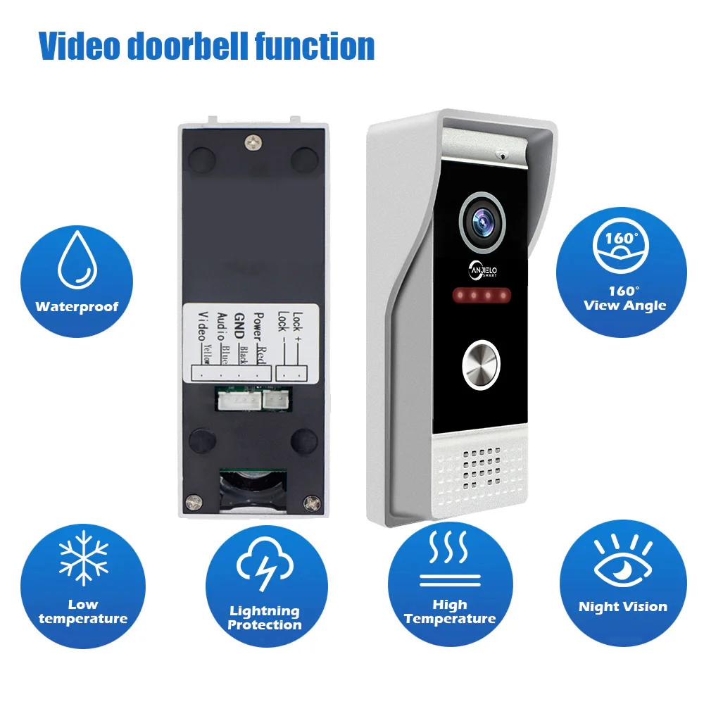 1080P 7 inch 10 Wifi Video Doorbell Intercom Tuya Smart Home Wireless ...