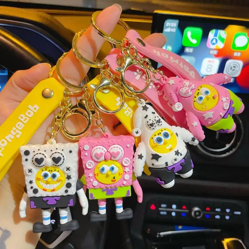 NEW-Kawaii-SpongeBob-Keychain-Cute-Cartoon-Patrick-Star-Car-Key-Ring ...