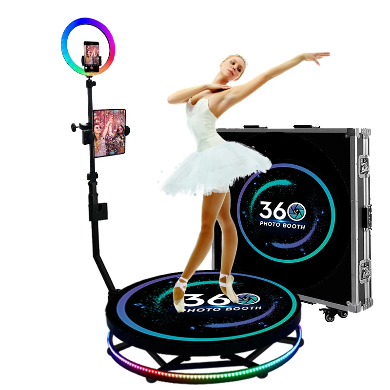 Port-til-360-Photo-Booth-com-Flight-Case-Rotativa-autom-tica-Selfie ...