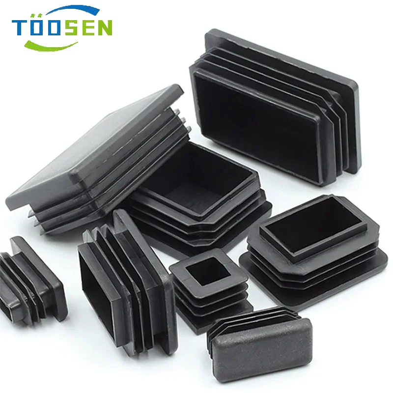 Plastic-Rectangle-Blanking-End-Caps-Tube-Pipe-Inserts-Plug-Square-Inner ...