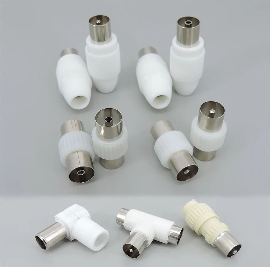 TV-Male-And-Female-Plug-Jack-3way-For-Antennas-TV-RF-Coaxial-Male-Plugs ...